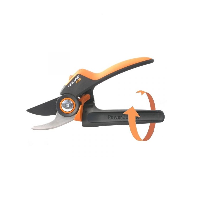 قیچی باغبانی فنلاندی فیسکارس FISKARS PX92 با دسته چرخان ۳ برابر قدرت ...